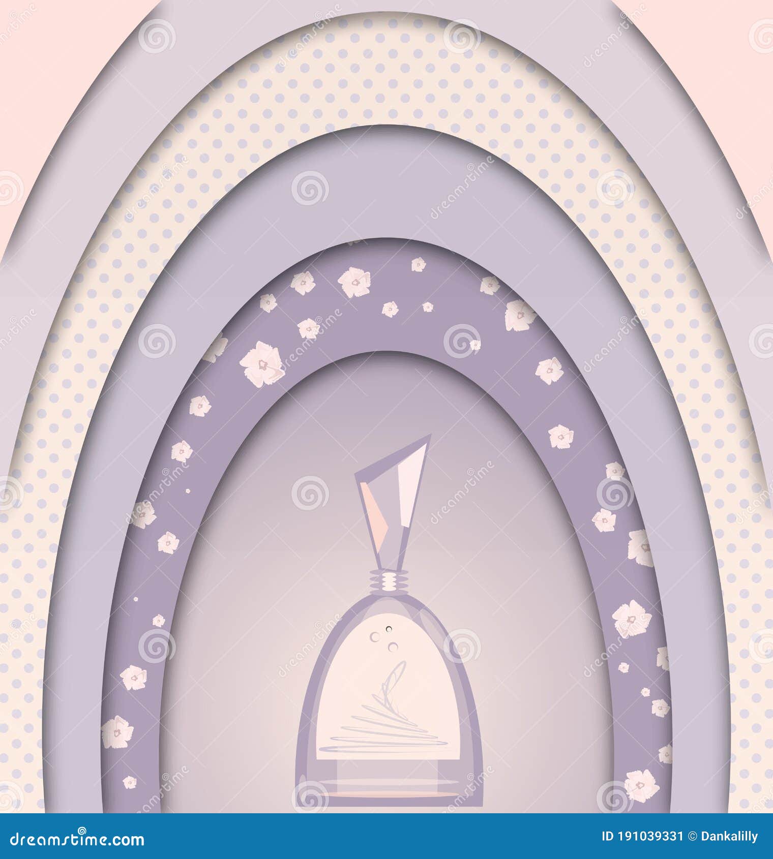 Abstract Beige Colored Image of Perfume and Frames Stock Vector ...