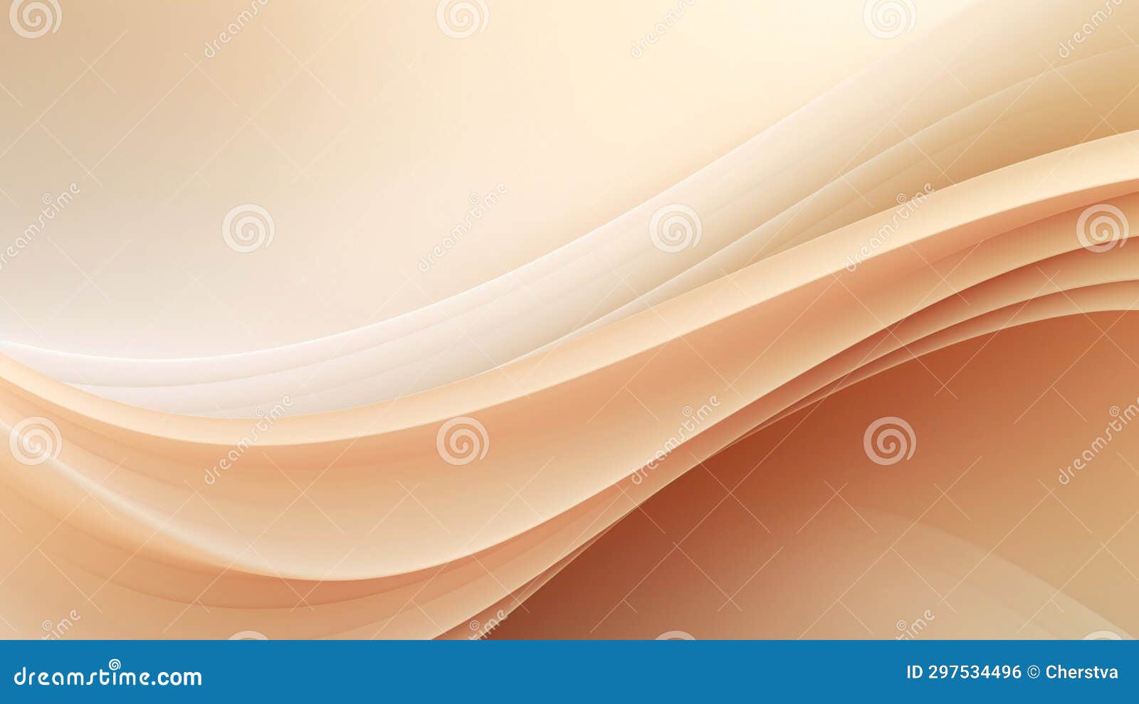 Abstract Beige Cream Waves Design with Smooth Curves and Soft Shadows ...