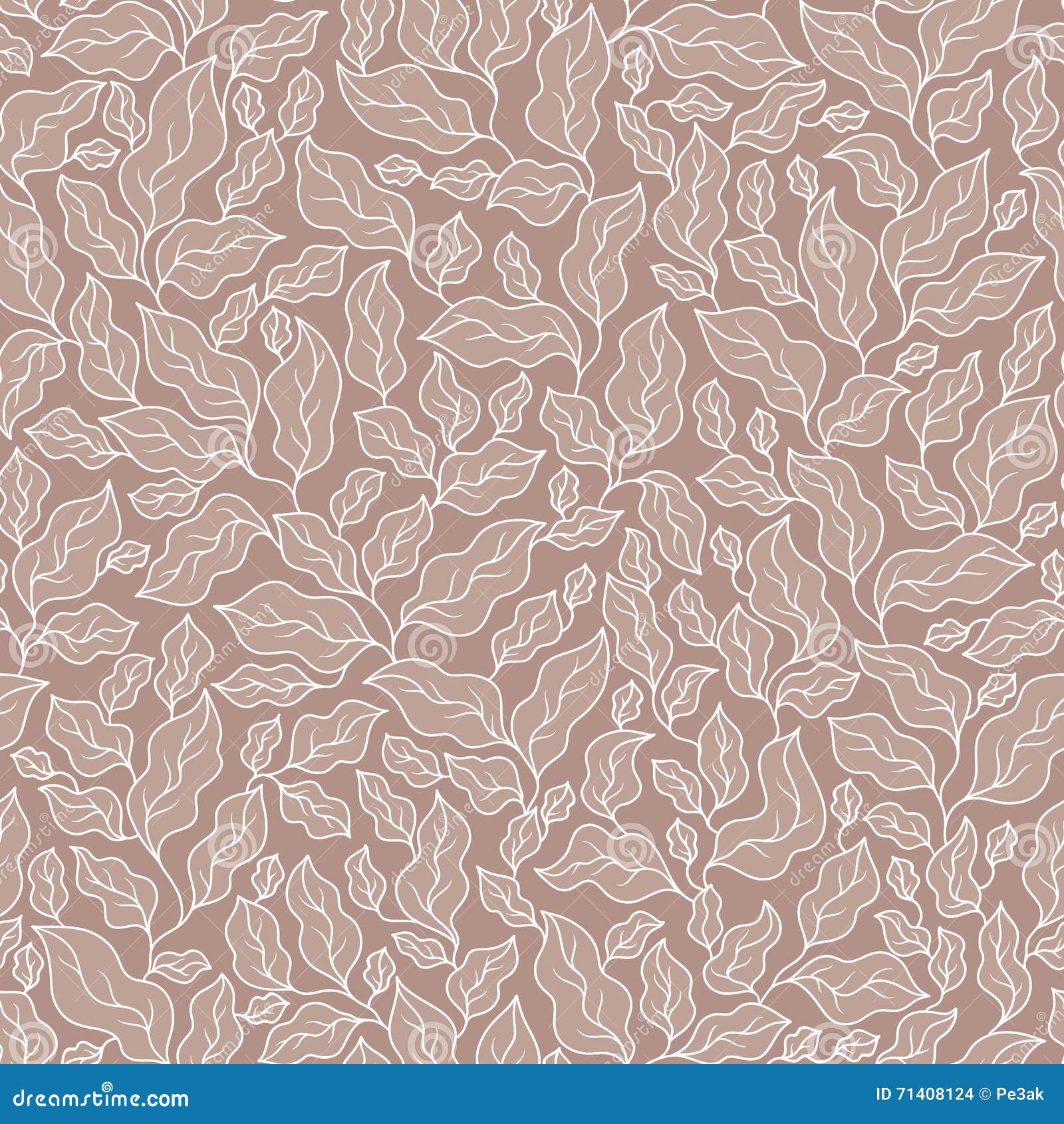 Abstract Beige Seamless Pattern with Leaves. Stock Vector ...