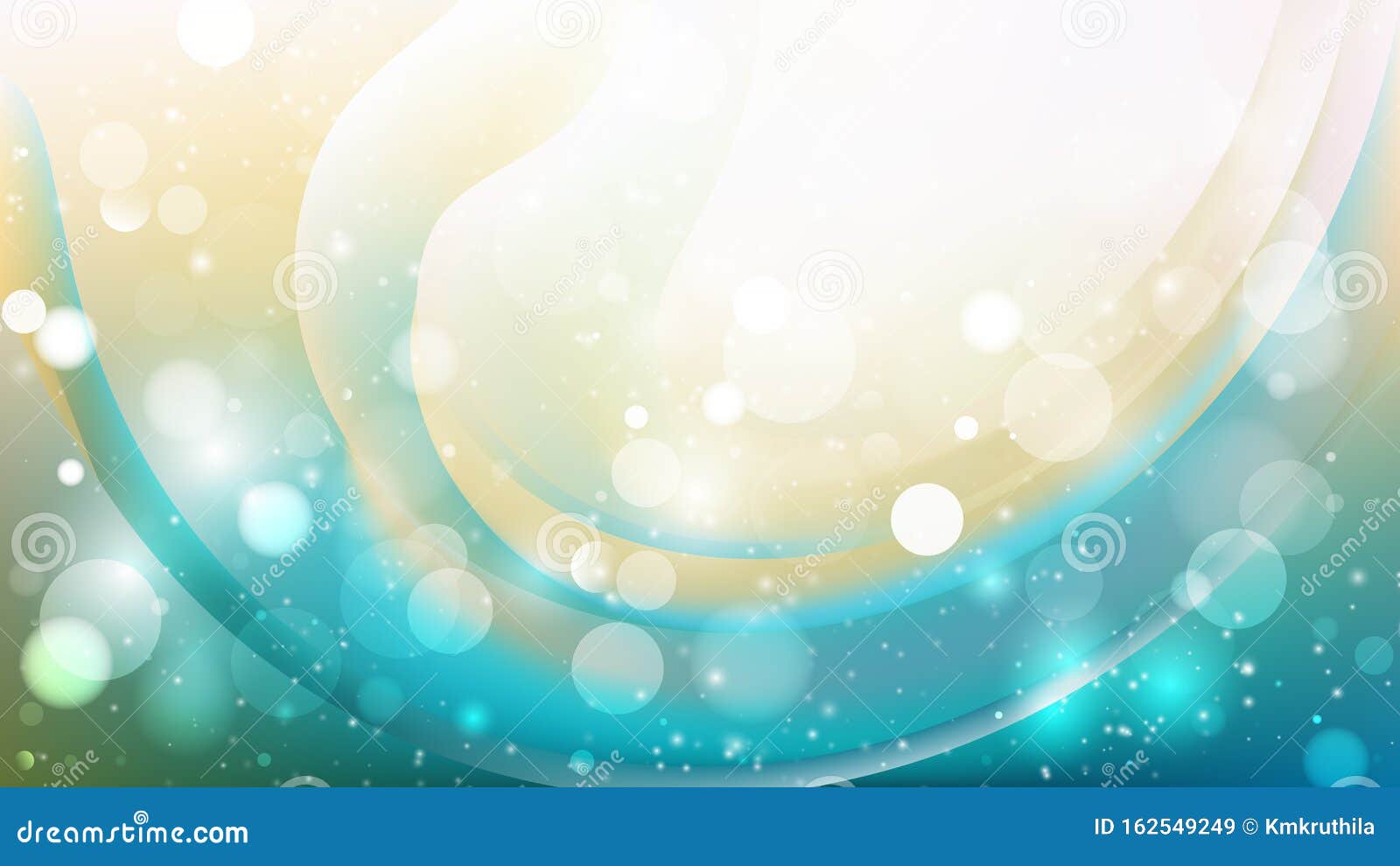 Abstract Beige and Turquoise Bokeh Defocused Lights Background Stock ...