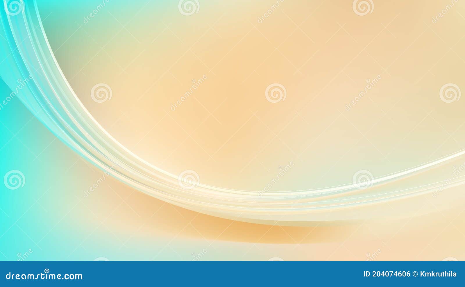 Abstract Beige and Turquoise Wave Background Template Illustrator Stock Illustration ...