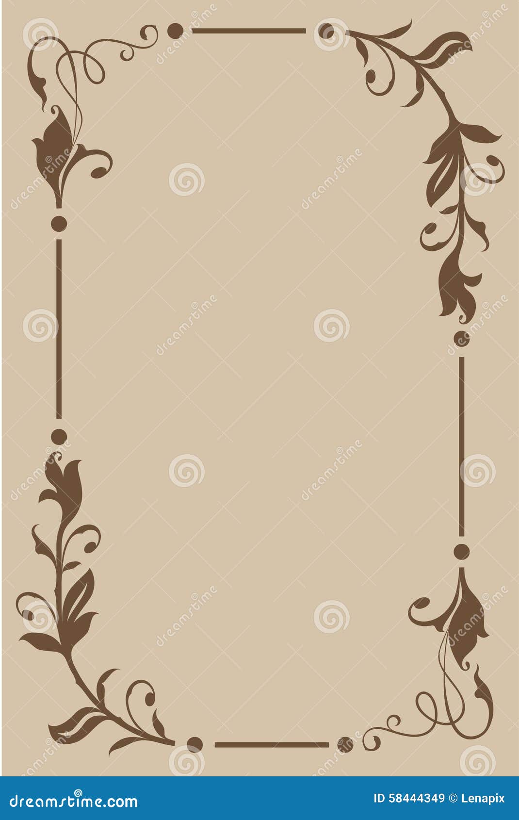 Abstract Beige Vintage Frame Stock Vector - Illustration of abstract ...