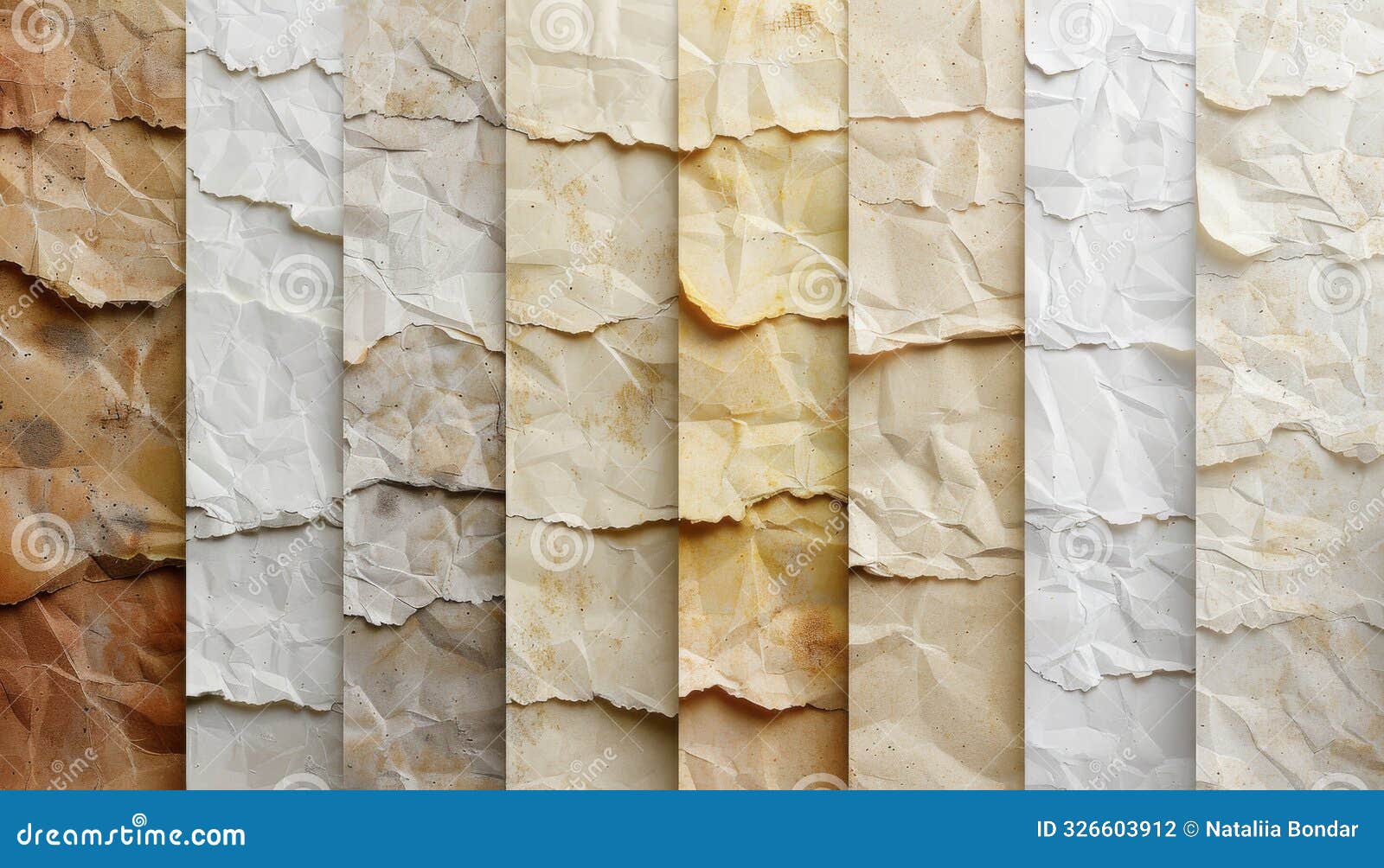 Abstract Beige and White Background with Textured Paper. Torn Old Paper ...