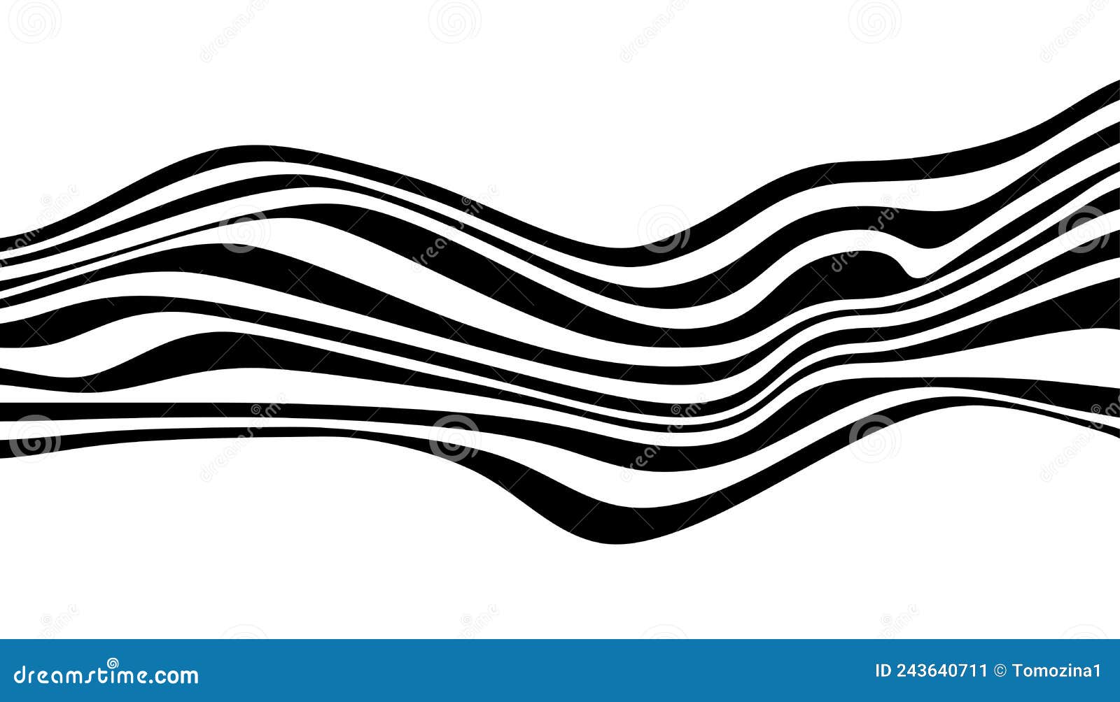 Abstract Bend, Wave Lines Pattern Stock Vector - Illustration of ...