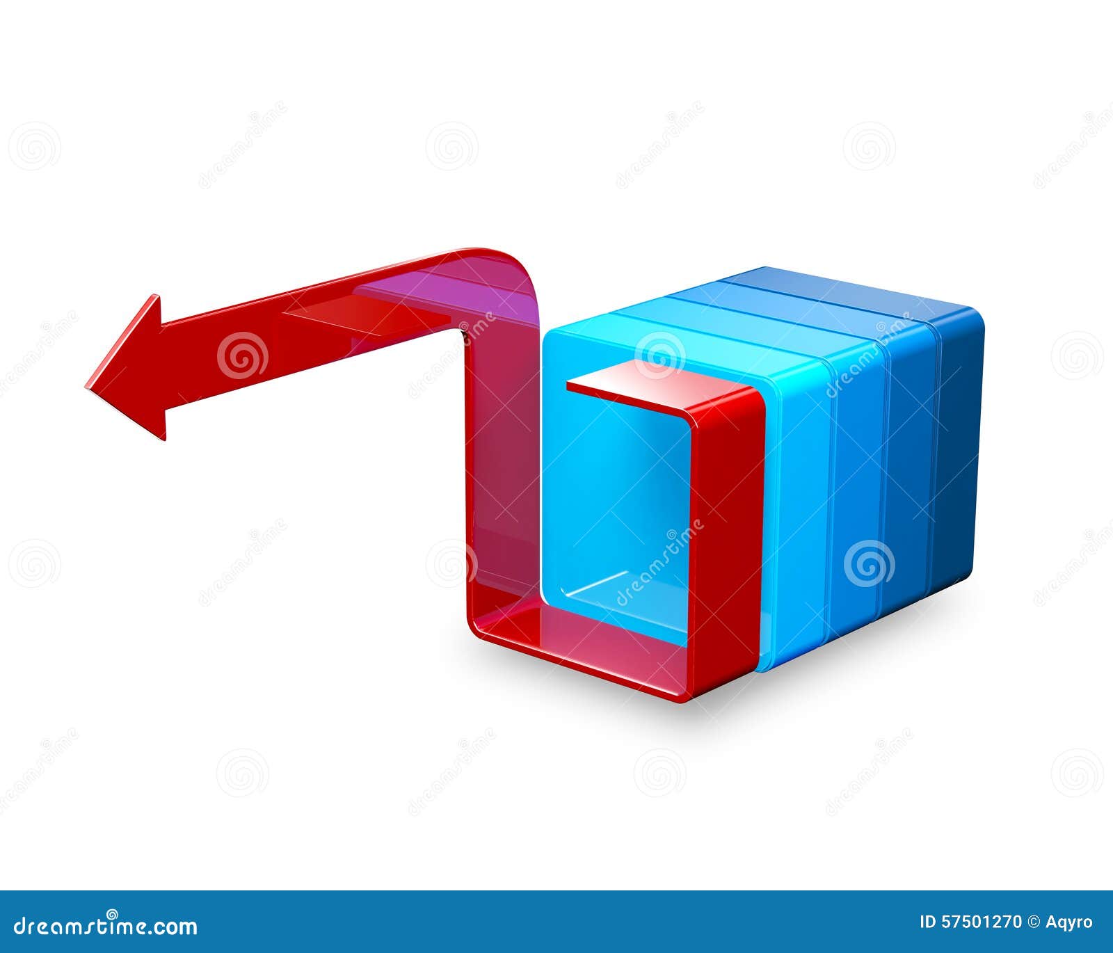 3d Bended Arrow Stock Photography | CartoonDealer.com #2311838