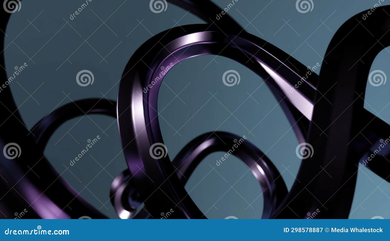Abstract Bending Metal Stripes in Endless Motion. Design. Twisted Tubes ...