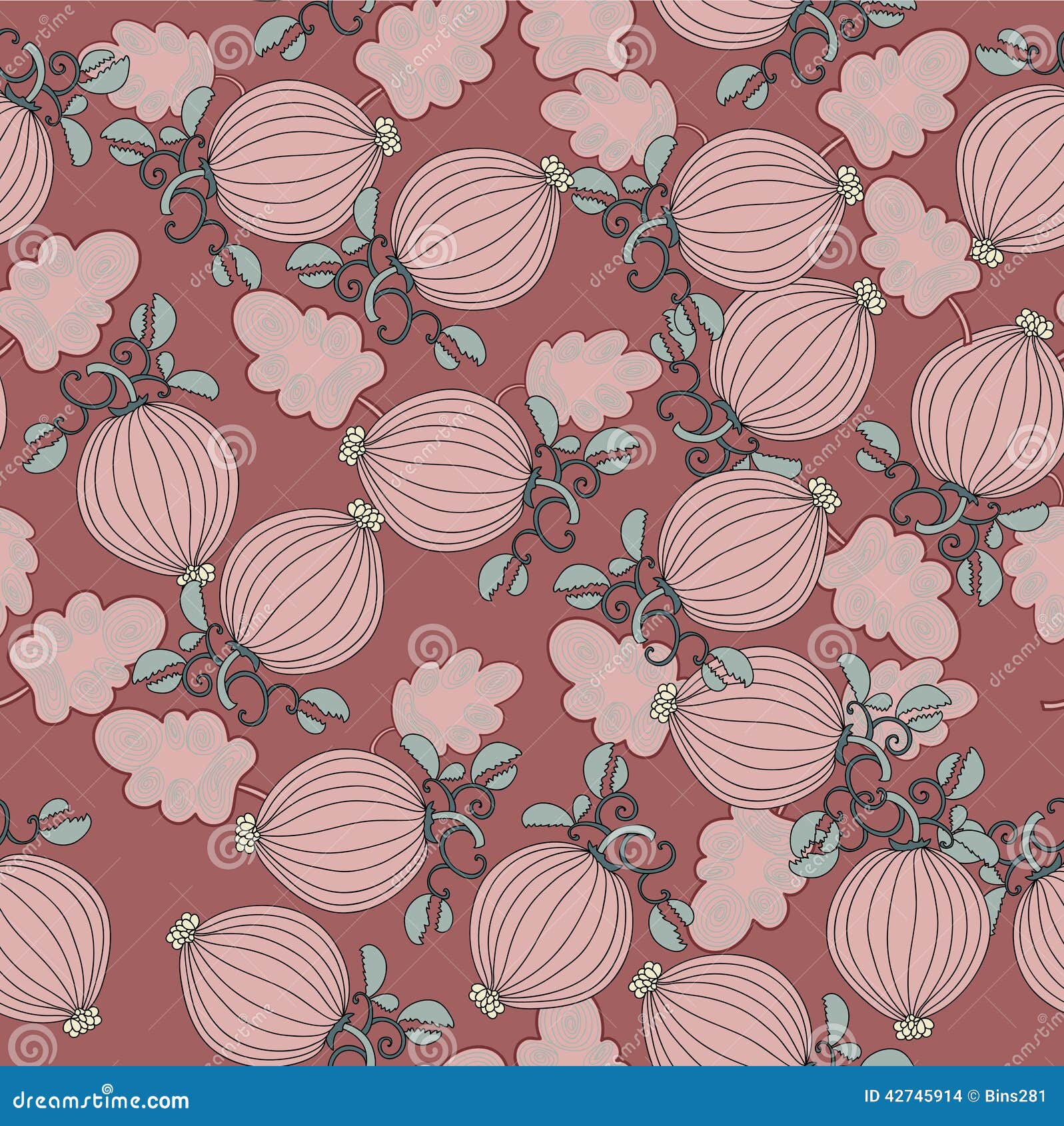 Abstract Berry Seamless Texture Vector Illustration | CartoonDealer.com ...