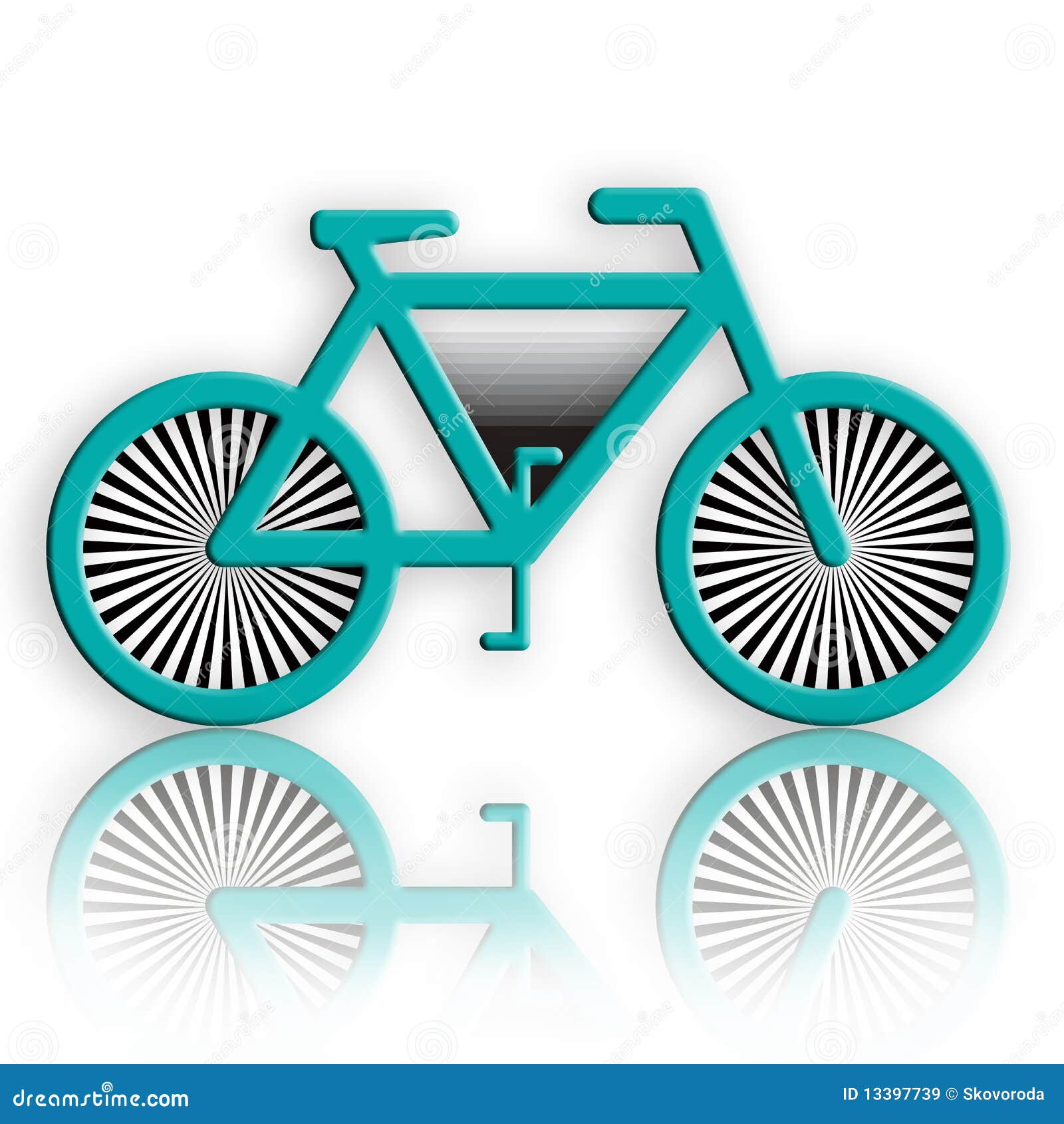 Abstract Bicycle stock illustration. Illustration of transport - 13397739
