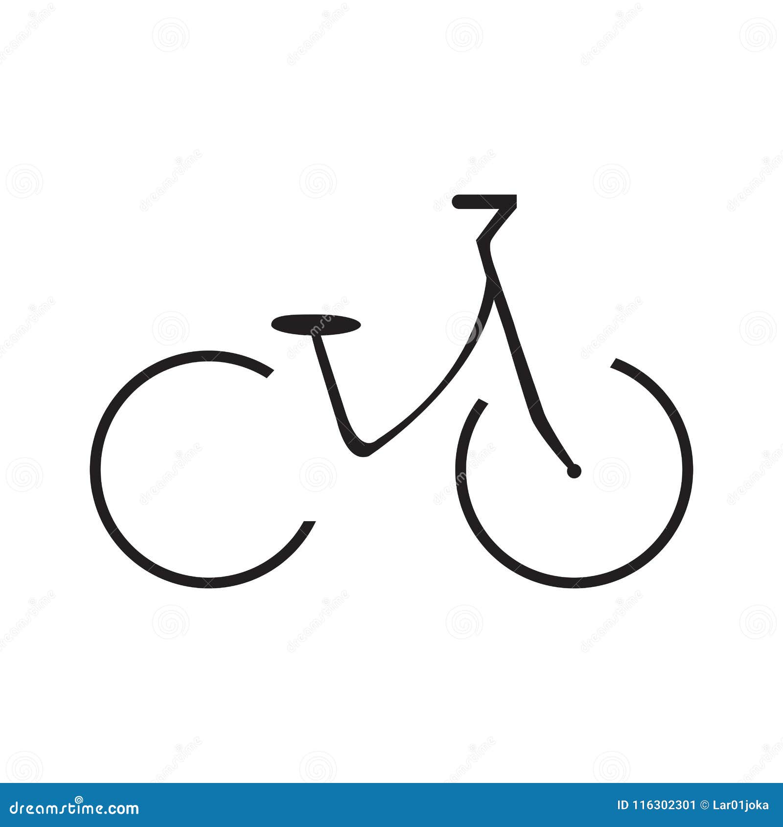 Abstract bicycle icon stock vector. Illustration of summer - 116302301