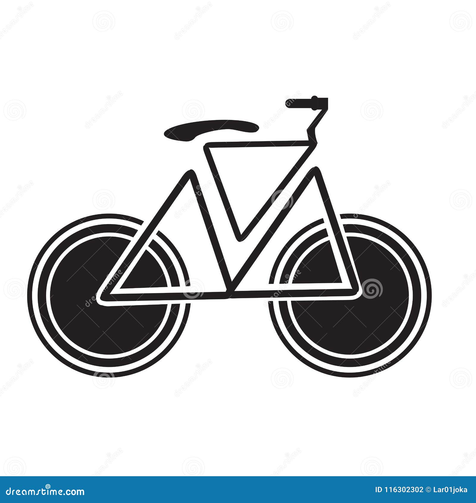 Abstract bicycle icon stock vector. Illustration of clipart - 116302302