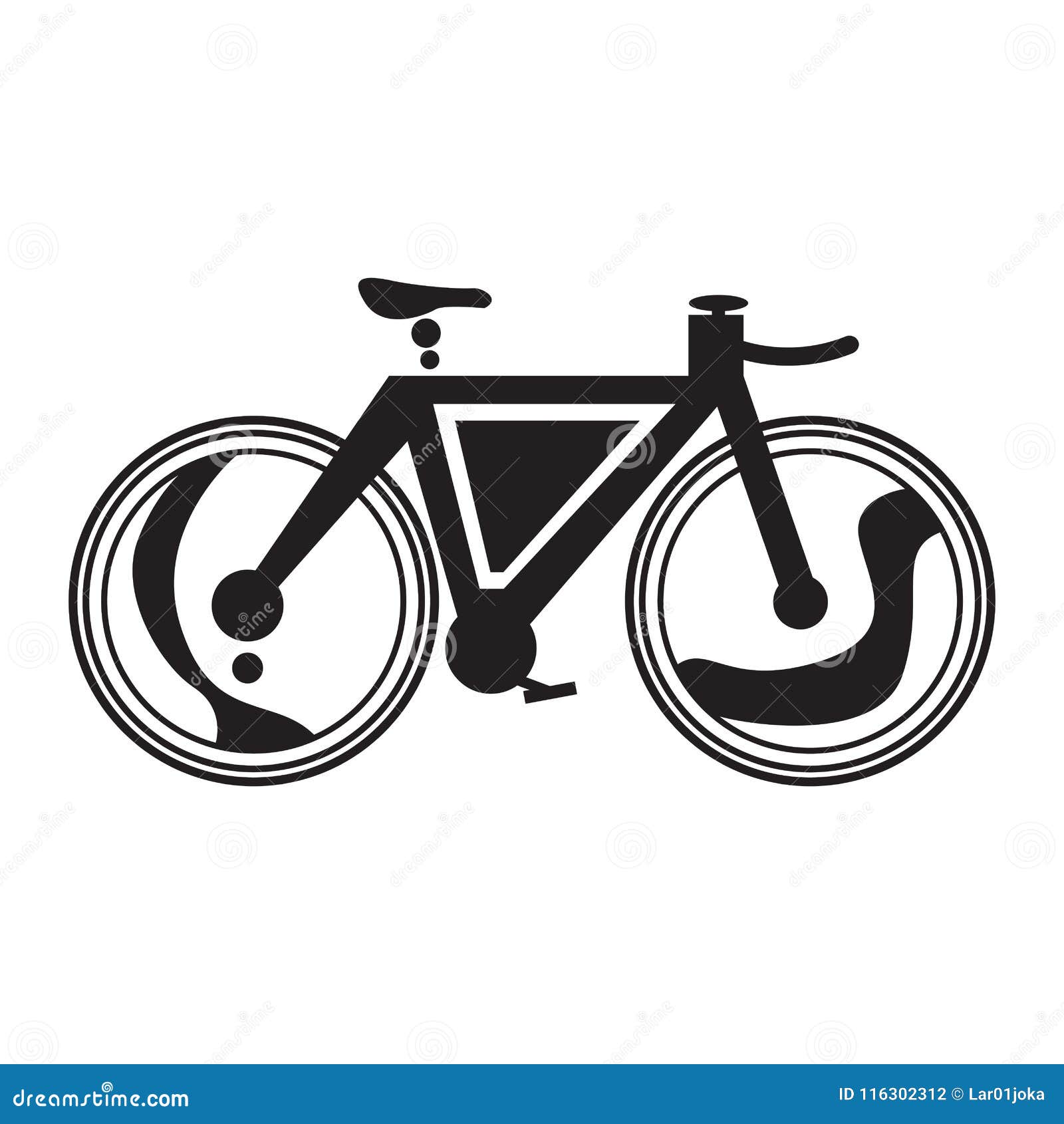 Abstract bicycle icon stock vector. Illustration of bicycle - 116302312