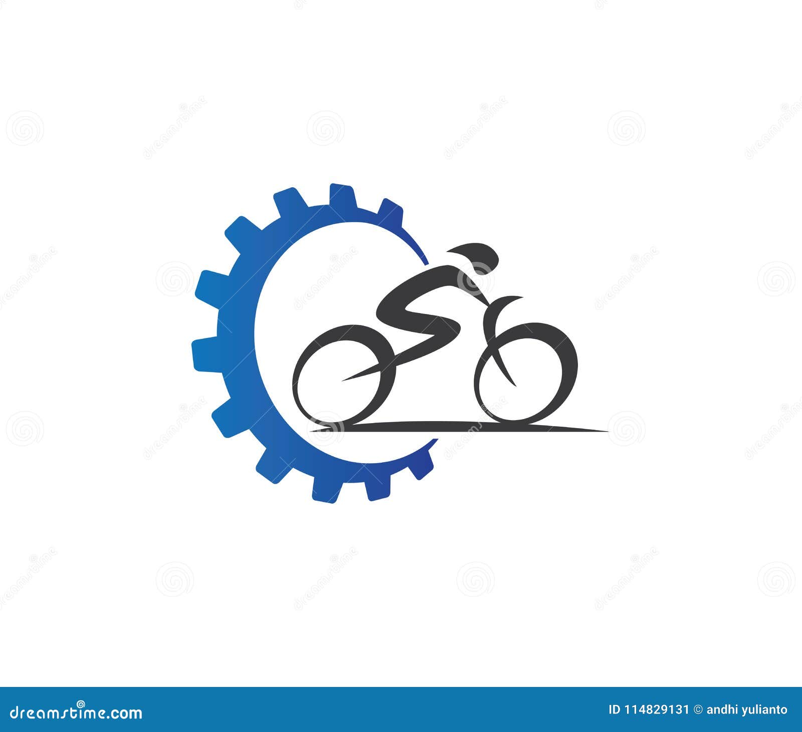 Abstract Bicycle Icon or Vector Logo Design Stock Illustration ...