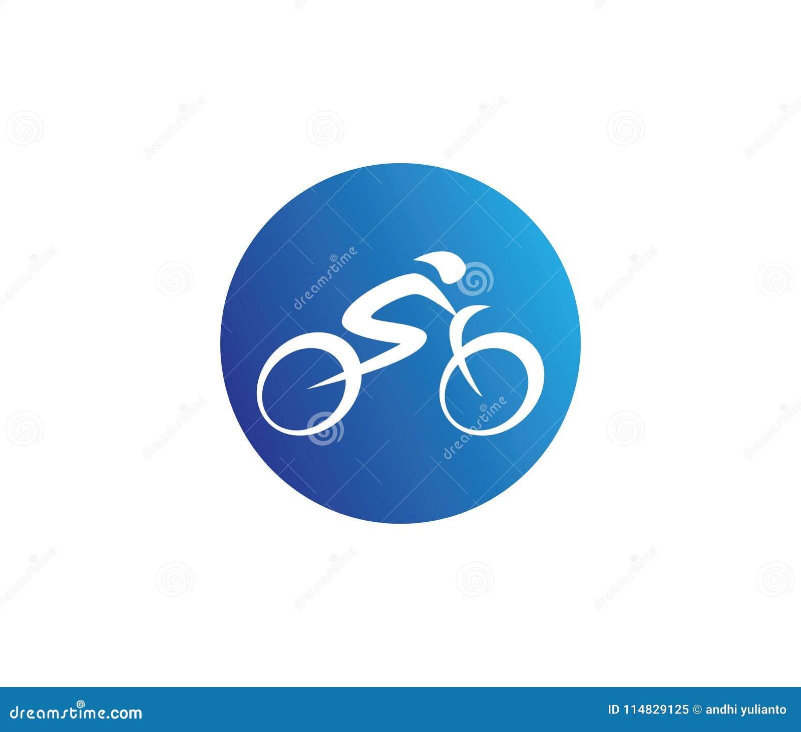 Abstract Bicycle Icon or Vector Logo Design Stock Illustration ...