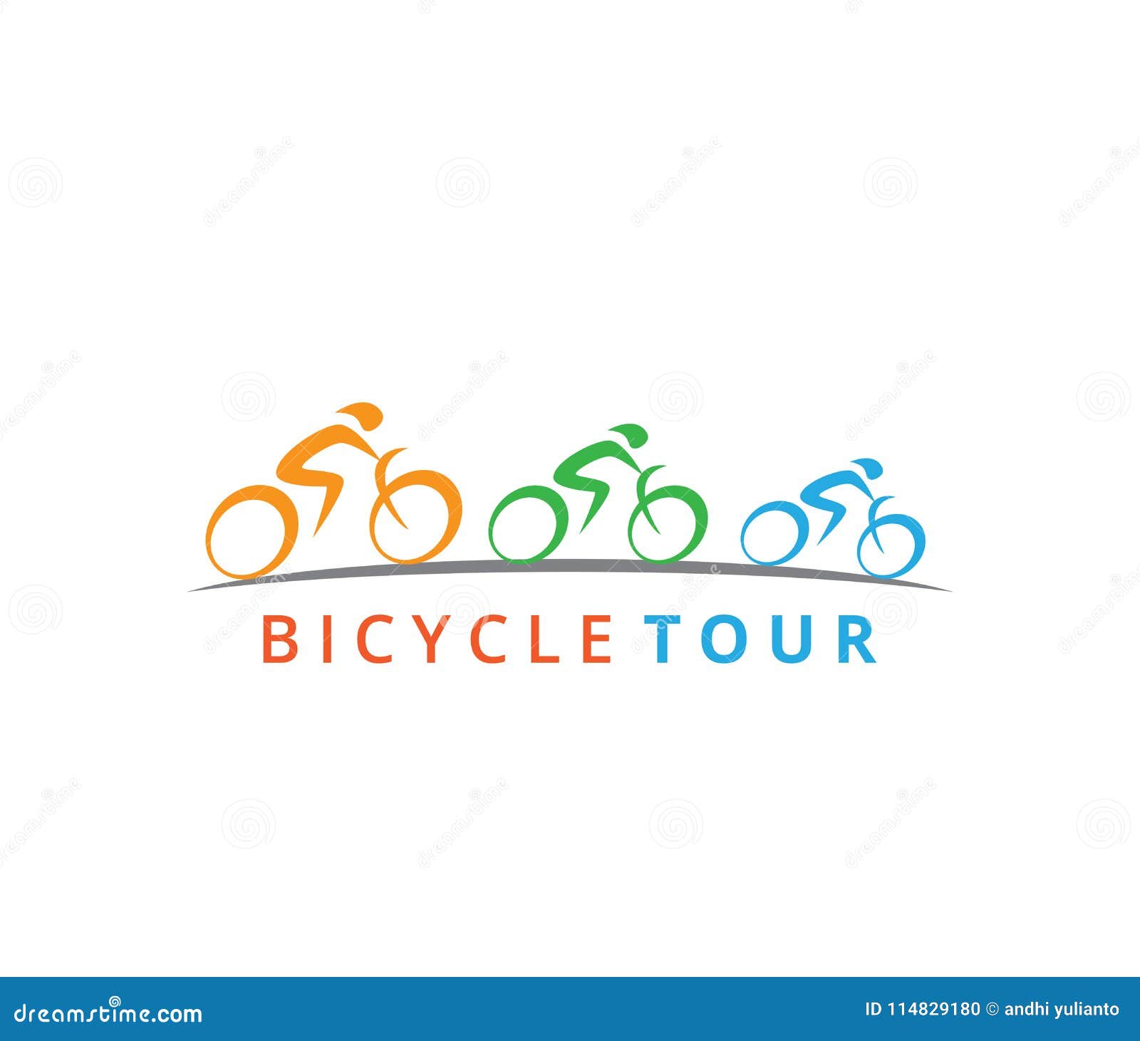 Abstract Bicycle Icon or Vector Logo Design Stock Illustration ...