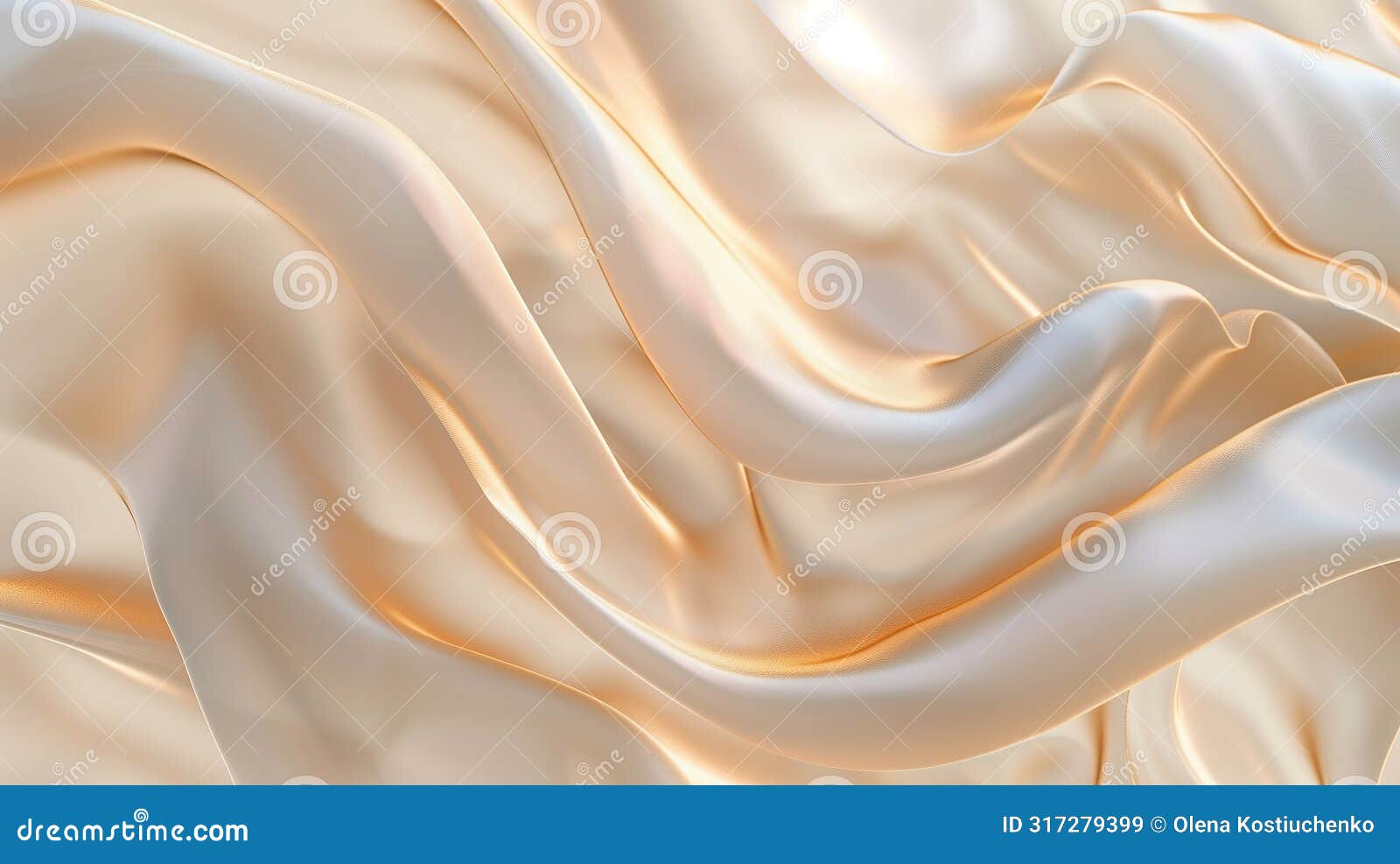 An Abstract Biege Curved Silk Texture. Wavy Fluid Modern Deluxe ...