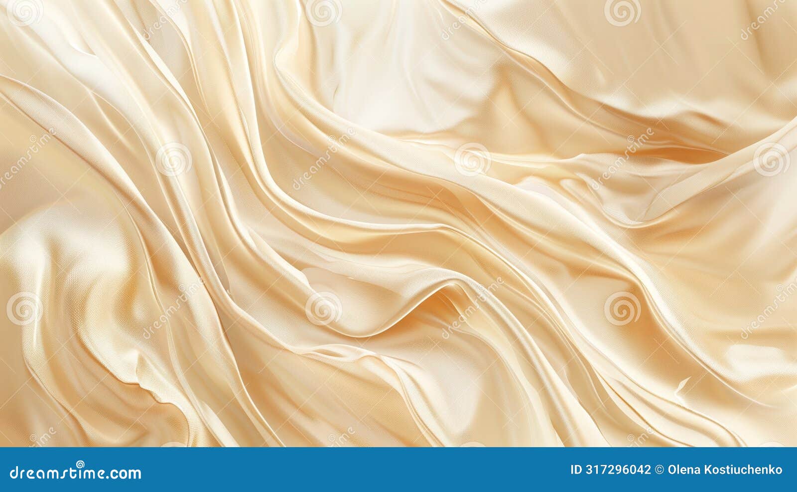 An Abstract Biege Curved Silk Texture. Wavy Fluid Modern Deluxe ...