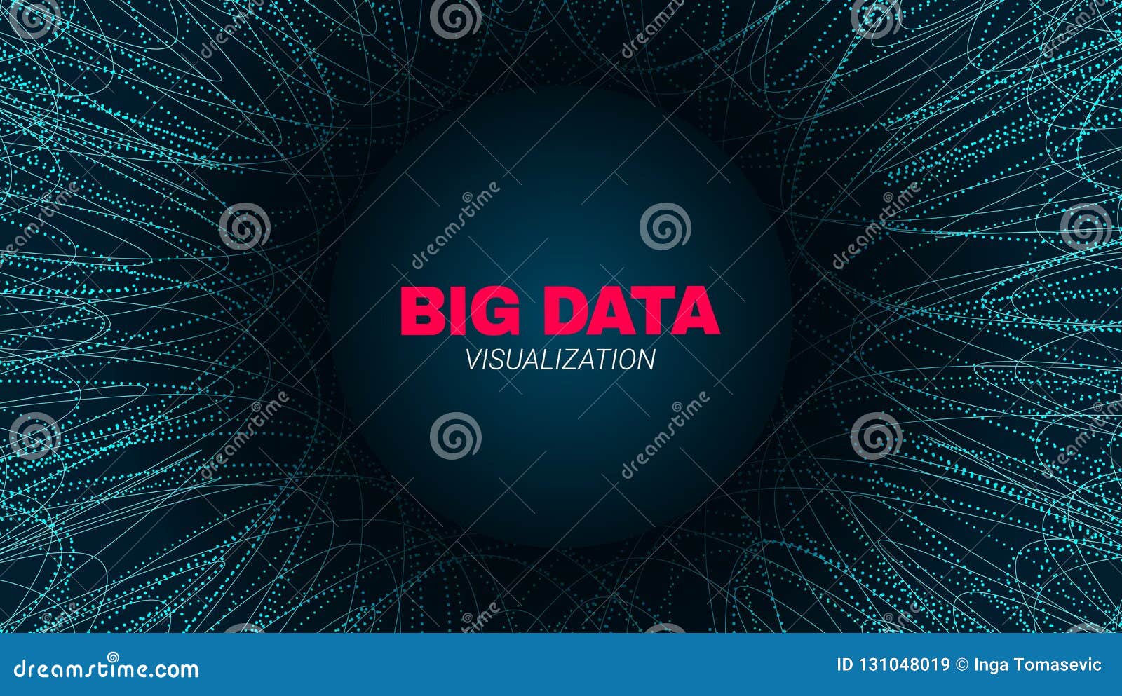 Abstract Big Data Futuristic Visualization. Stock Vector - Illustration ...