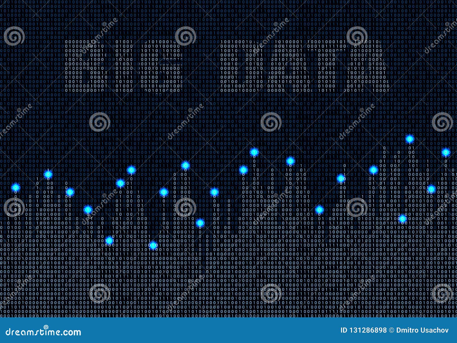 Abstract Big Data Graph, Infographic Design. Digital Field ...