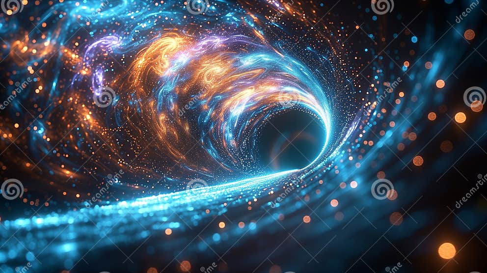 Abstract Big Data Infinity Spiral Stock Illustration - Illustration of ...