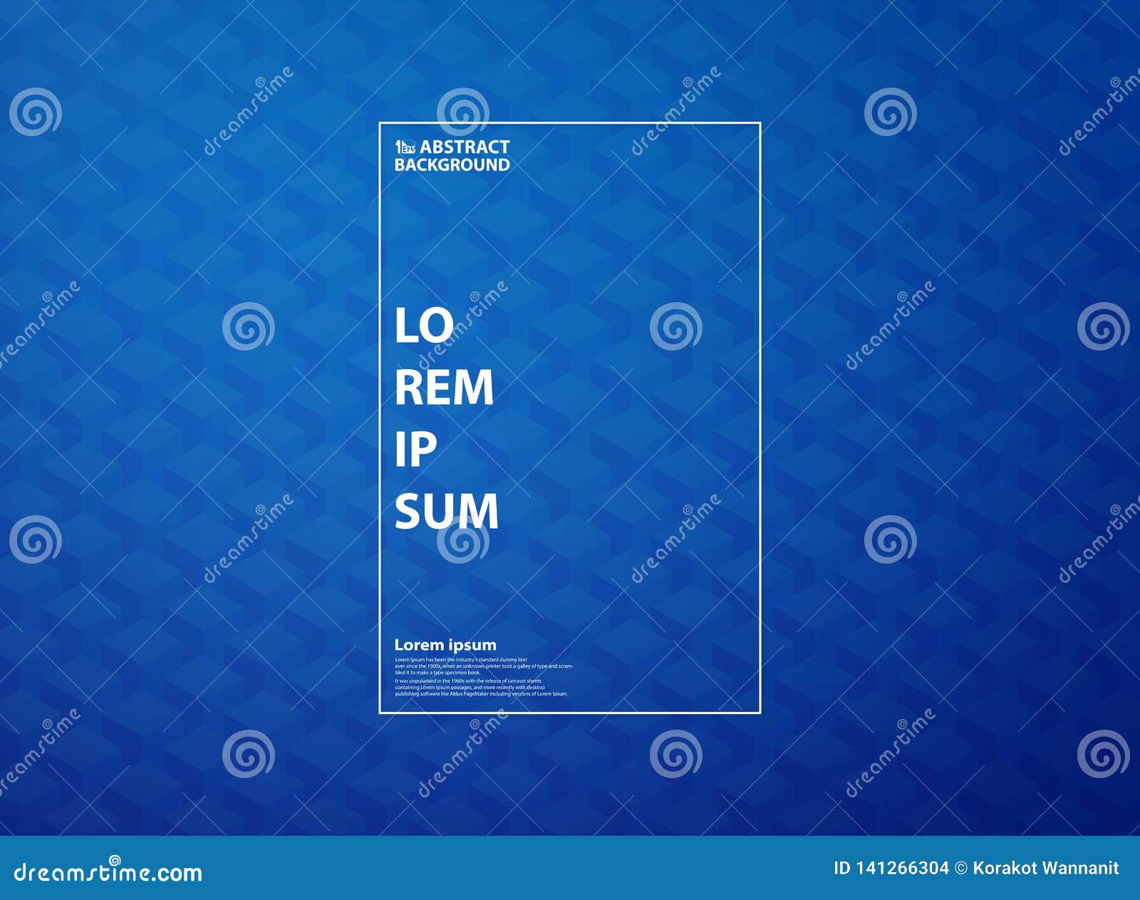 Abstract Big Data Square Cube Blue Pattern of Technology Background ...