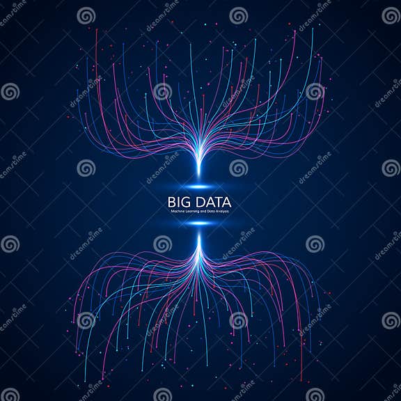 Abstract Big Data Visual Concept. Machine Learning and Data Analysis Stock Vector - Illustration ...