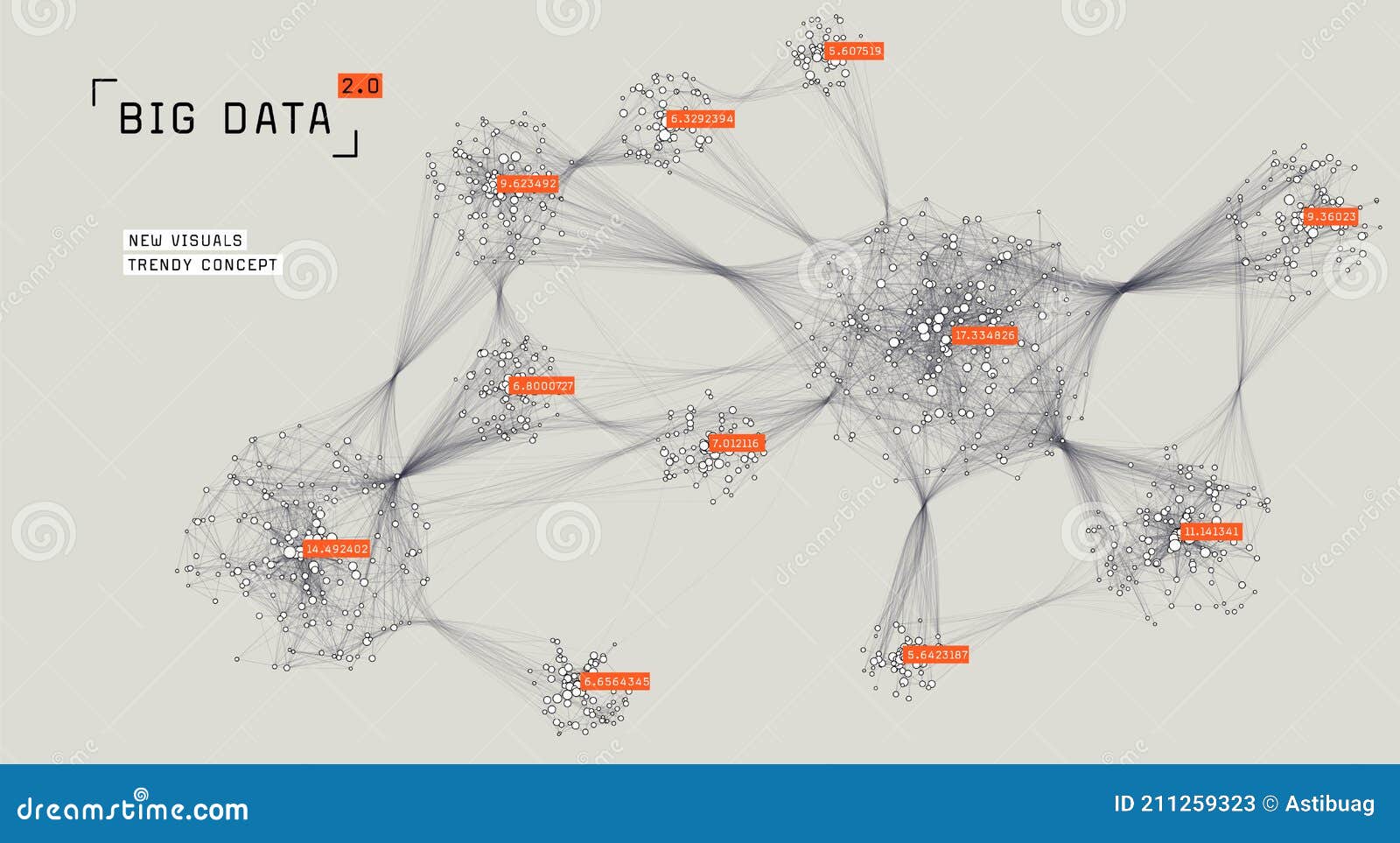Abstract Big Data Visualization Cluster Analysis Cloud Data Storage