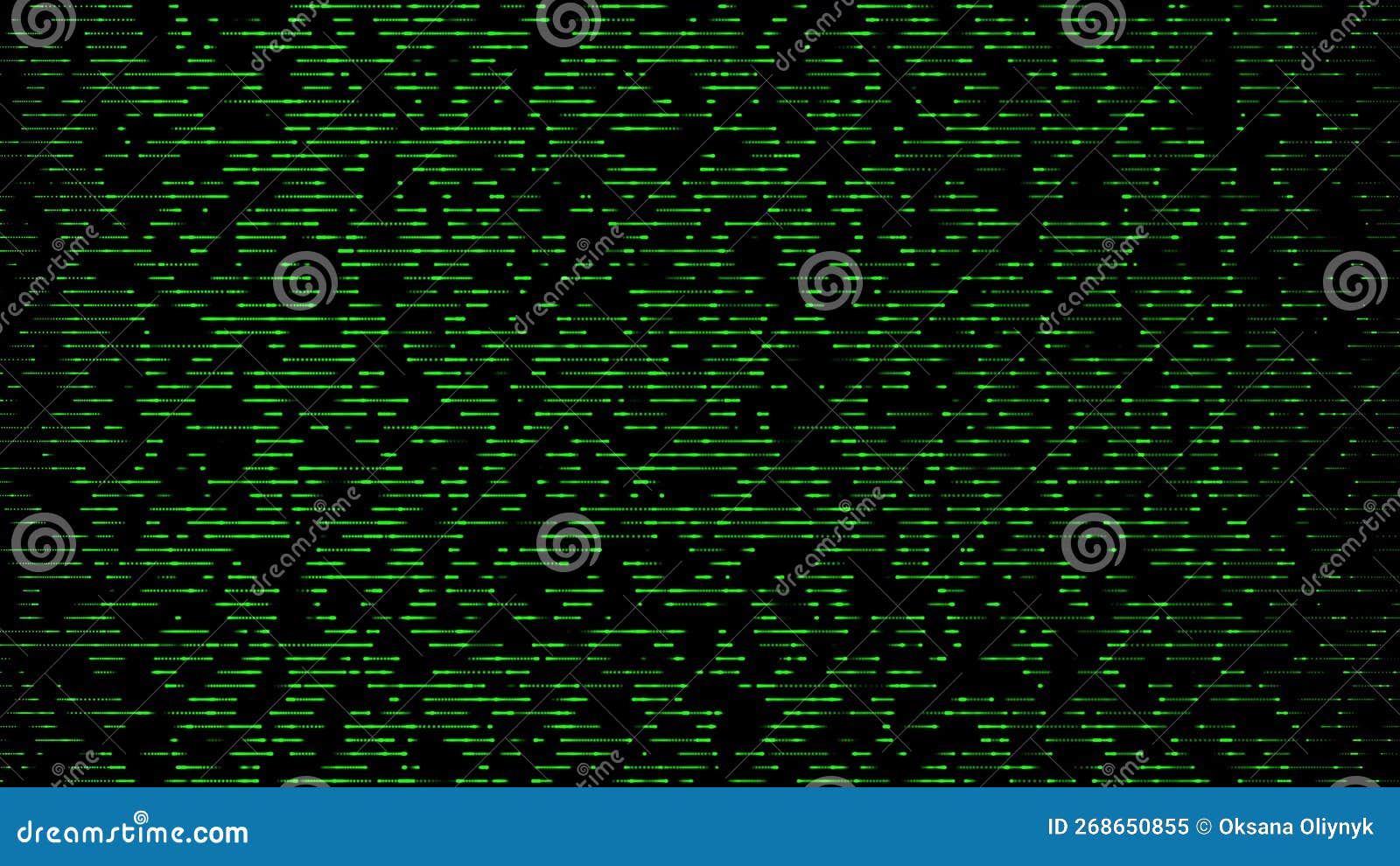 Abstract Big Data Visualization Green Flow Of Data As Numbers Strings Information Code