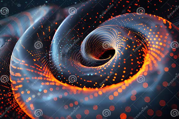 Abstract Big Data Visualization with Light Particle Vortex Stock Photo - Image of generated ...