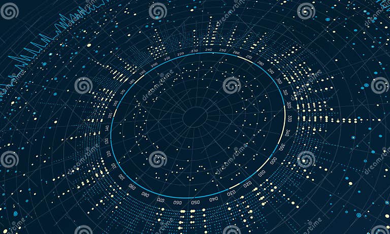 Abstract Big Data Visualization. Radial Plot. Complex Data Concept ...