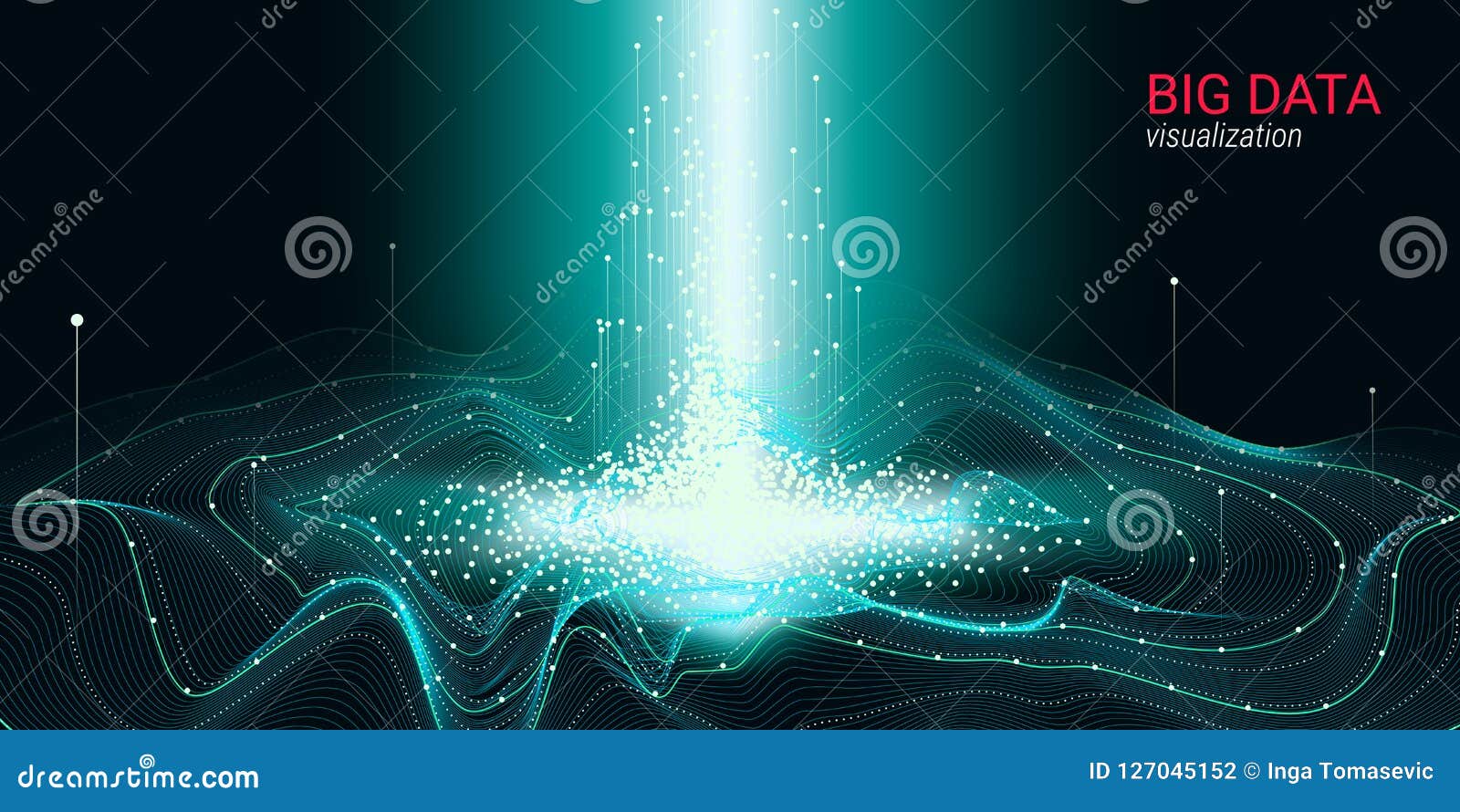Futuristic Abstraction. Big Data Visualization. Stock Vector ...