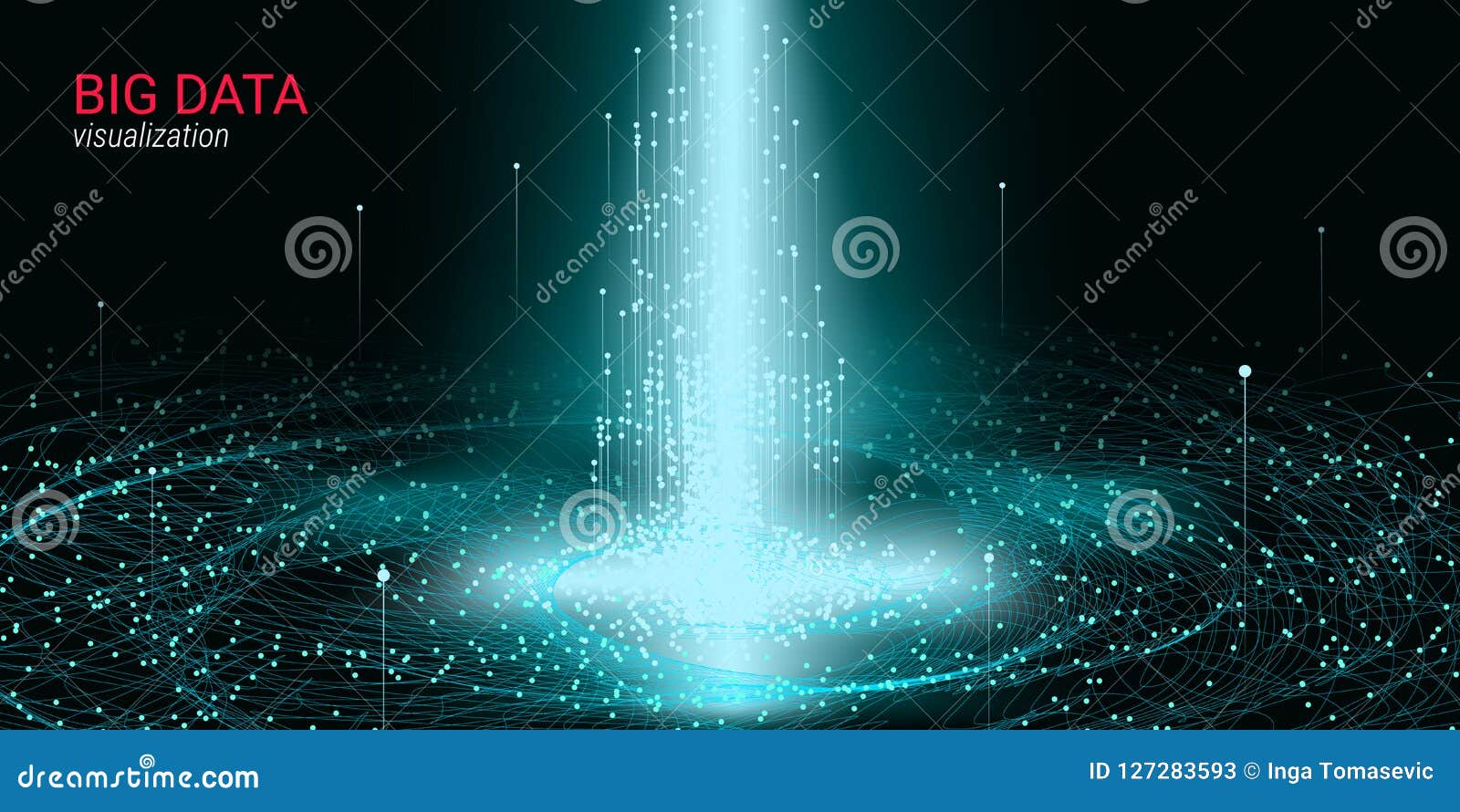 Futuristic Abstraction. Big Data Visualization. Stock Vector ...