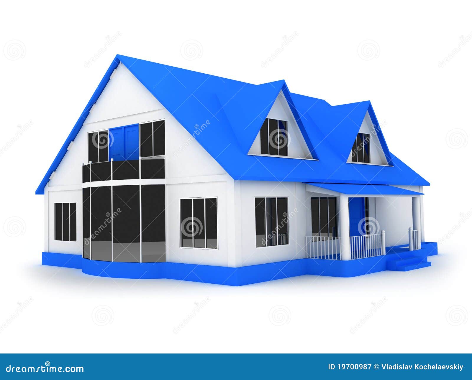 Abstract big home stock illustration. Illustration of shop - 19700987