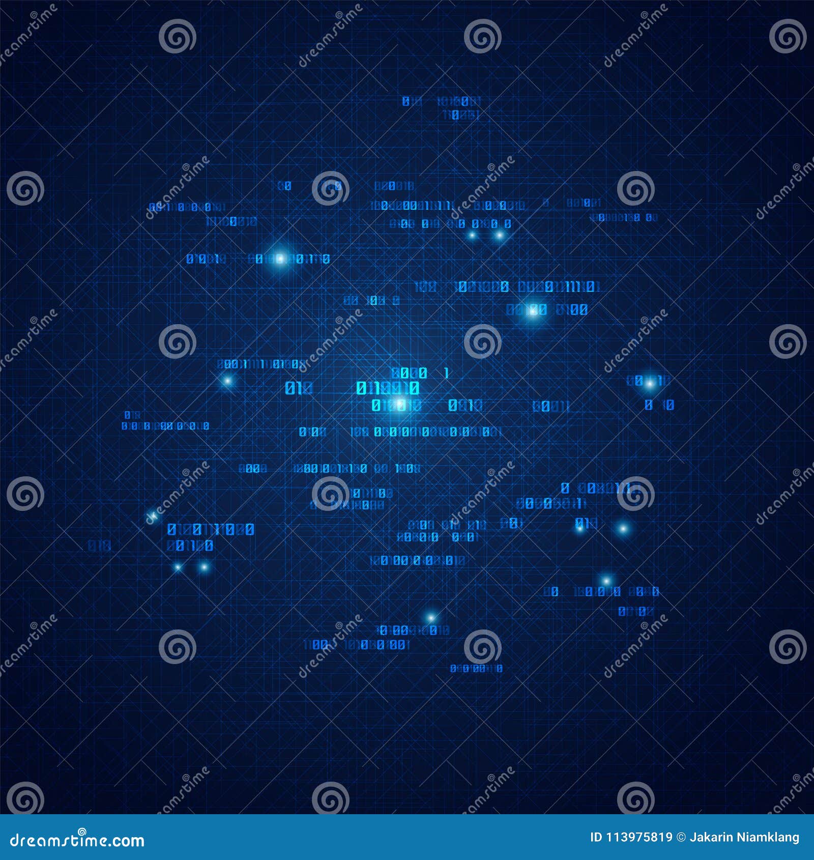 Abstract binary stock vector. Illustration of cyberspace - 113975819