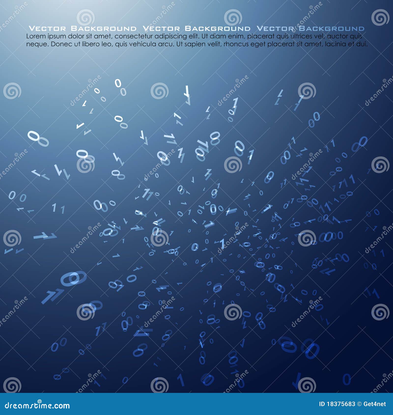 Abstract binary background stock vector. Illustration of electronic ...