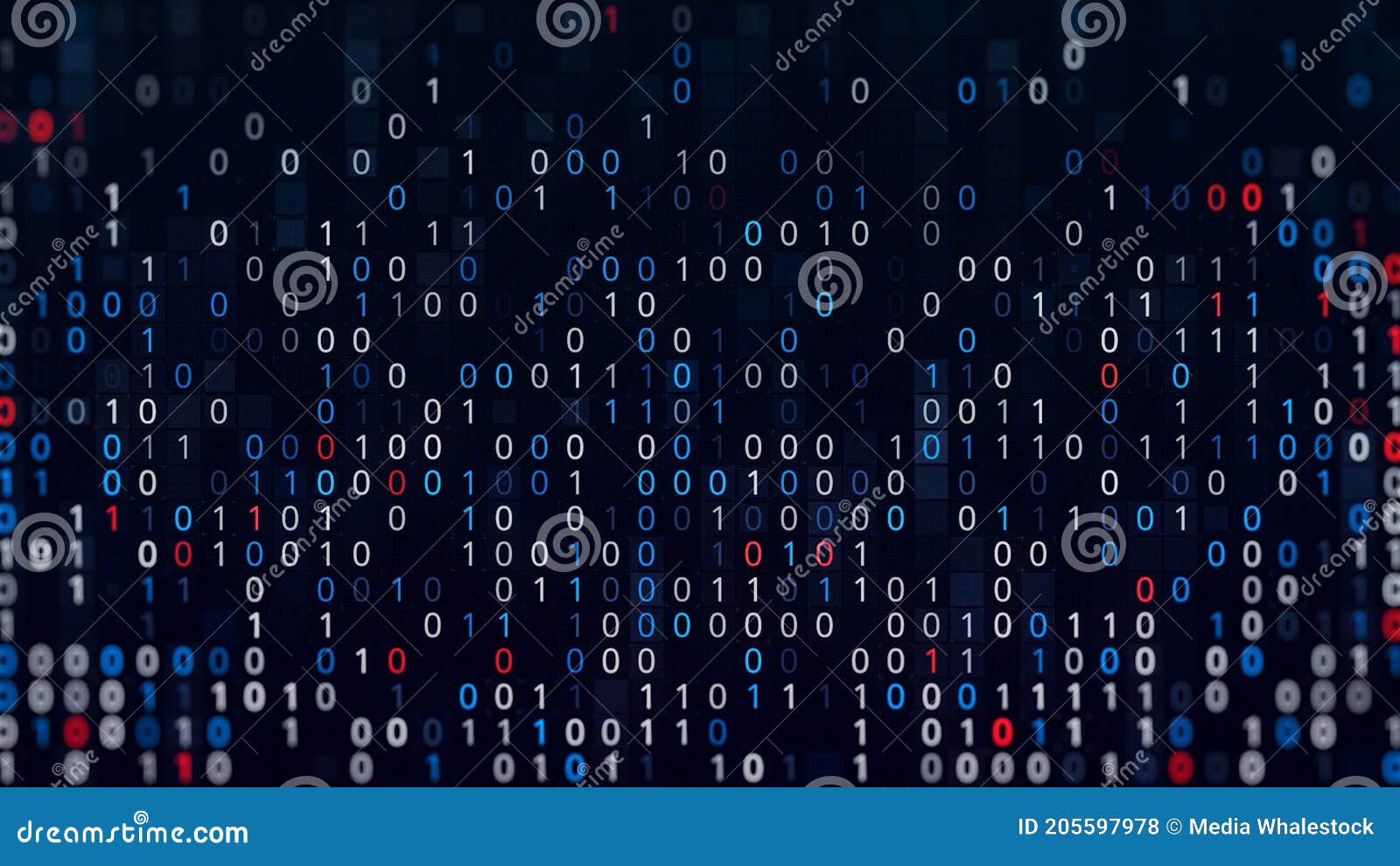 Abstract Binary Circuit Board, Future Technology Concept. Animation ...