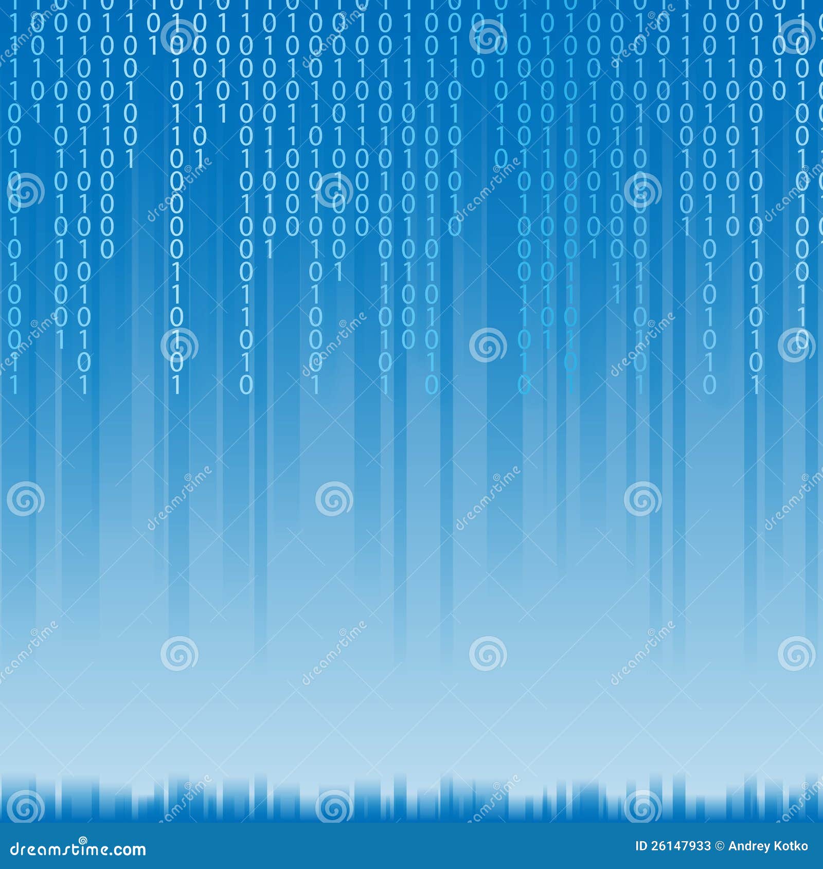 Abstract Binary Code Background Stock Vector Illustration Of Blue