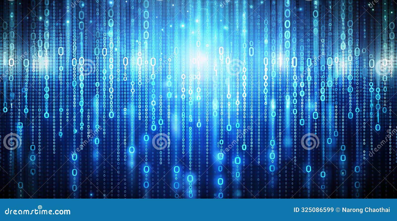 Abstract Binary Code Background AI Generative Stock Illustration ...