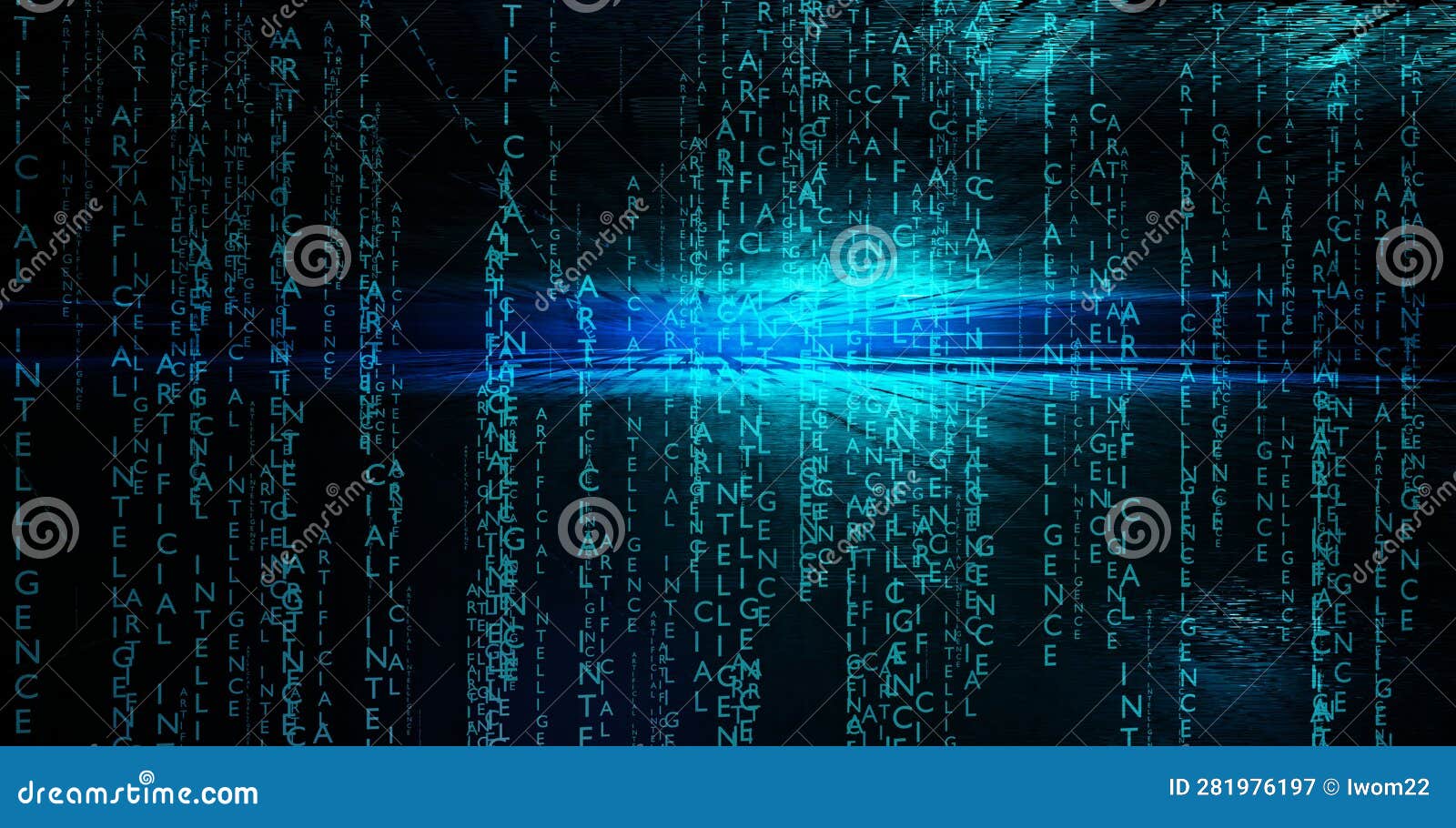 Abstract Binary Code Background. Artificial Intelligence and Big Data Concept. Digital ...