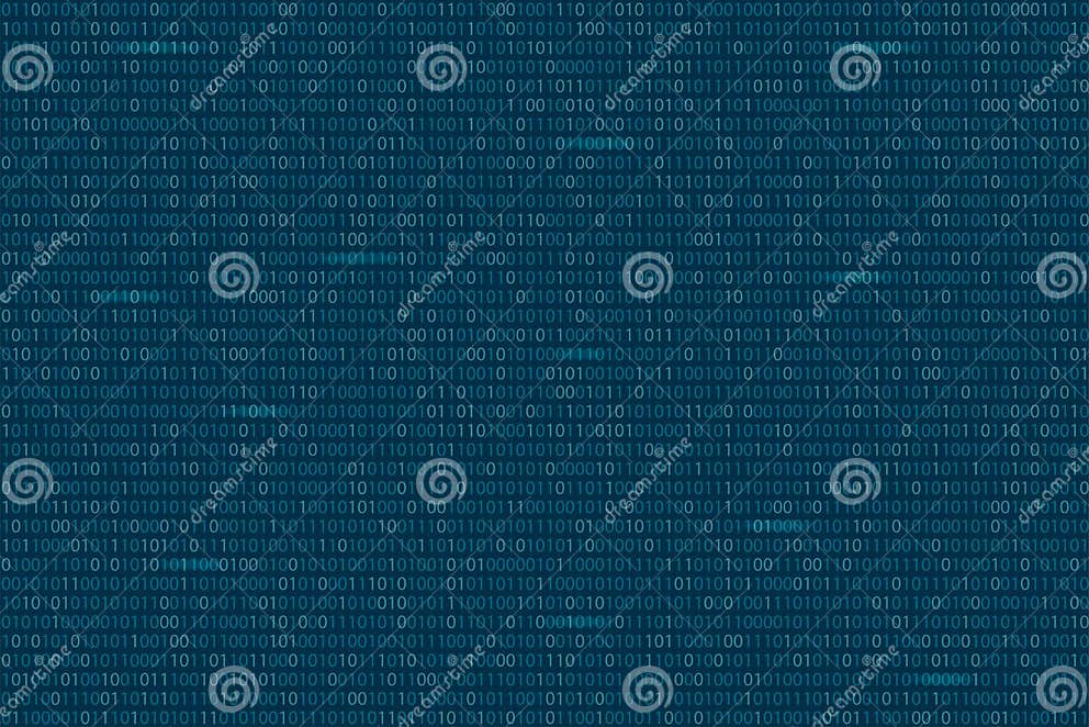 Abstract Binary Code Background. Digital Technology Wallpaper Stock Vector - Illustration of ...