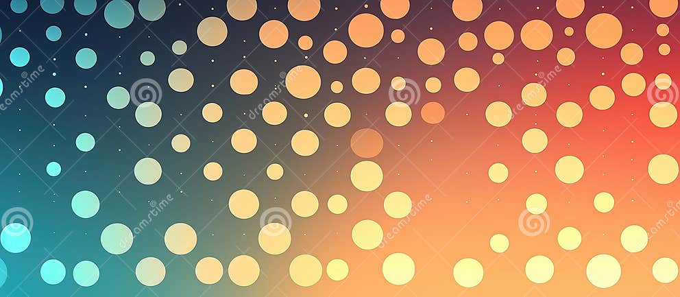 Abstract Binary Code Background, Dots Geometric Shapes, Round Circles ...
