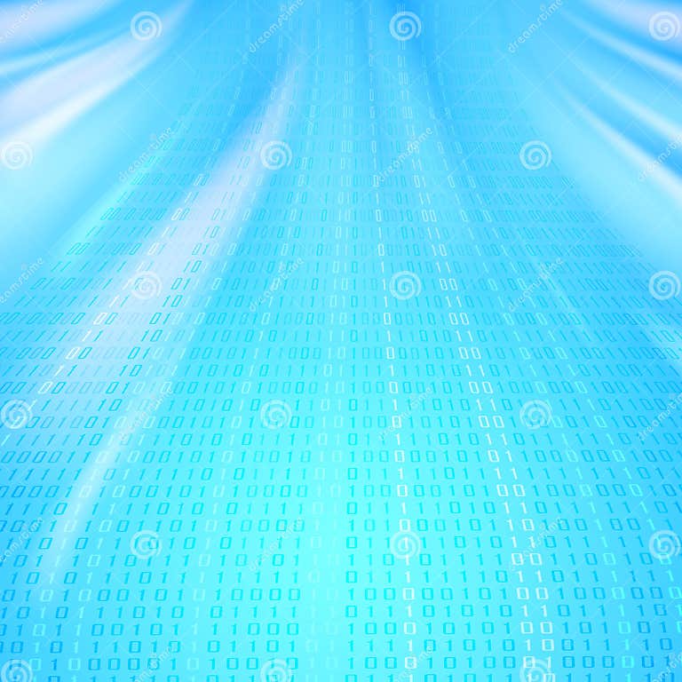 Abstract Binary Code Background of Matrix Style Stock Vector - Illustration of computer, network ...
