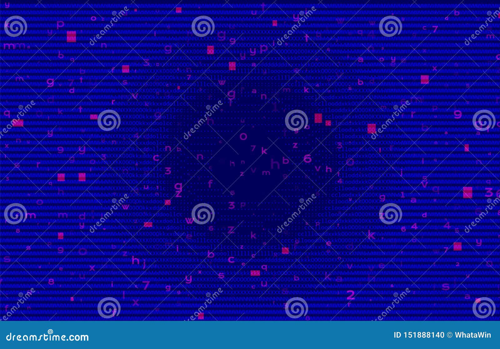 Abstract Binary Code Blue BG. Cyberspace and Network Stock Vector ...