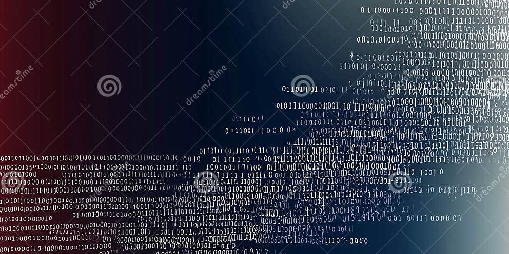 Abstract Binary Code on the Dark Blue Background. Vector Illustration for Your Design. Stock ...