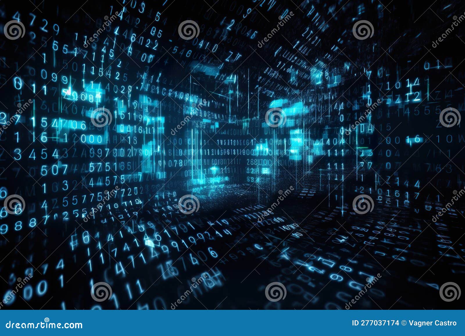 Abstract Binary Cyber Circuit Future Graphic Wallpaper. Binary Code ...
