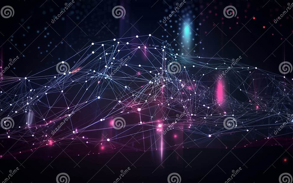 Abstract Binary Data Flow Data Science Virtual Data Transfer In