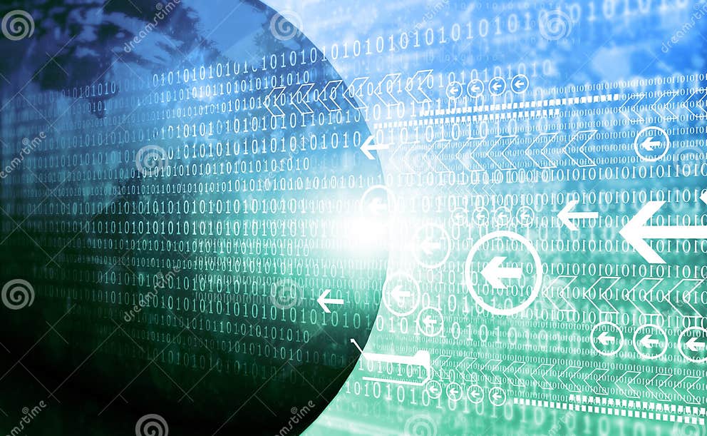 Abstract binary earth stock photo. Image of connection - 123373254