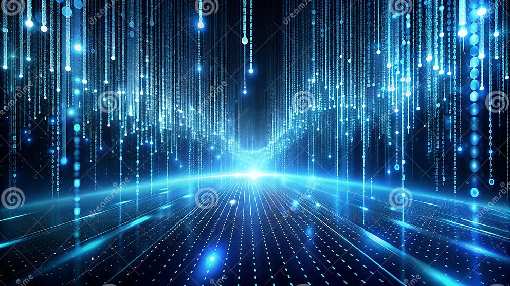 Abstract Binary Flow: a Symphony of Digital Data in Motion. AI Generated Stock Photo - Image of ...