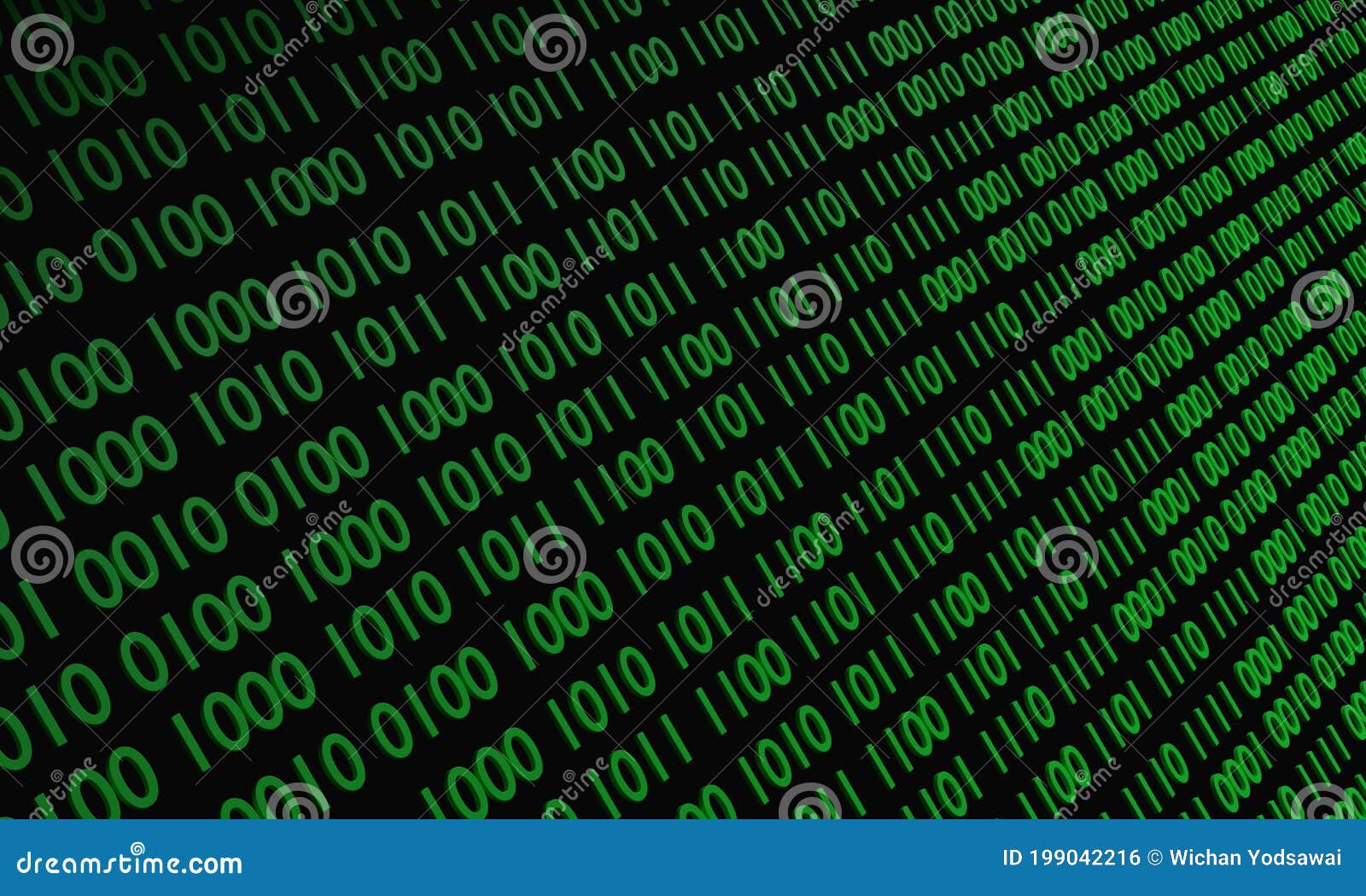Abstract of Binary Number Computer Code Background Digital Data and ...