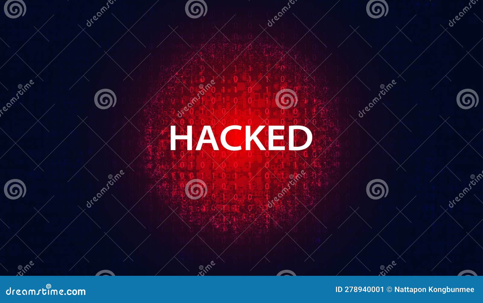 Abstract Binary Signal or are Warned Hacked by Viruses, Malware or ...