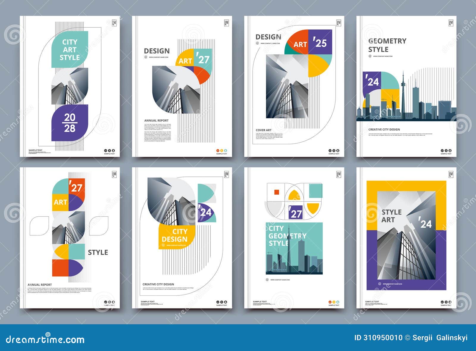 Abstract Binder Layout. White A4 Brochure Cover Design. Fancy Info Text ...